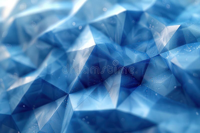 Triangular Blue Abstraction: Geometric Shapes on a Vibrant Background ...