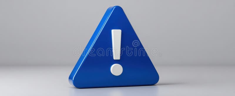 The Triangular Blue Warning Sign Emphasizing Safety and Caution in ...