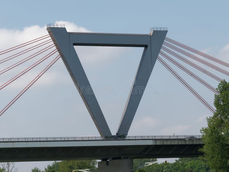 A Triangular Bridge Construction from a Frog S Eye Perspective Stock ...