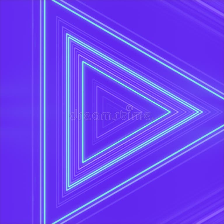 Triangular Burning Stripes in Bright Neon Color on Purple Background ...