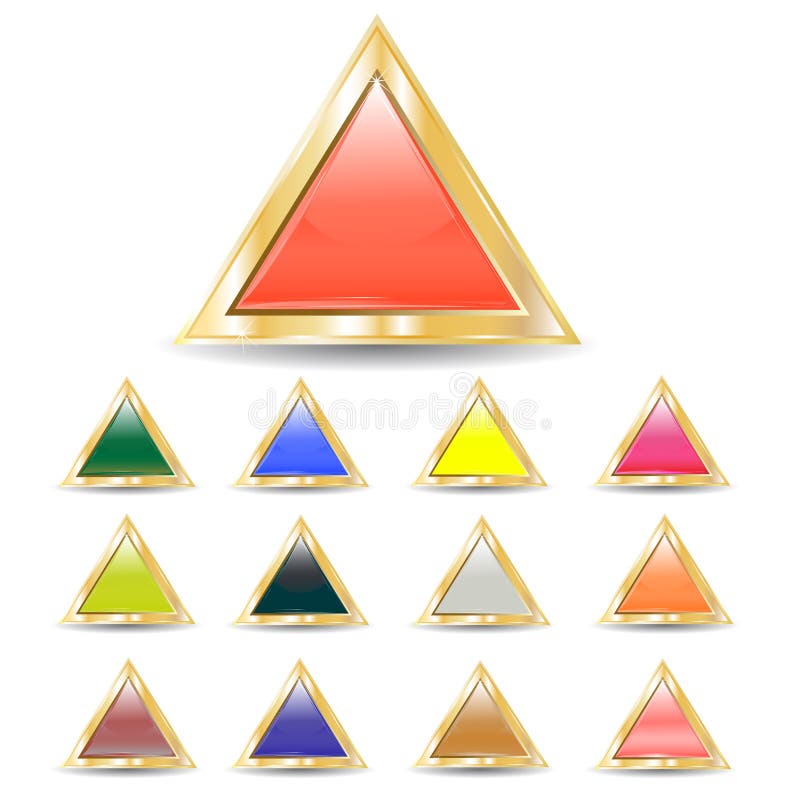 Triangular buttons stock vector. Illustration of frame - 14041216