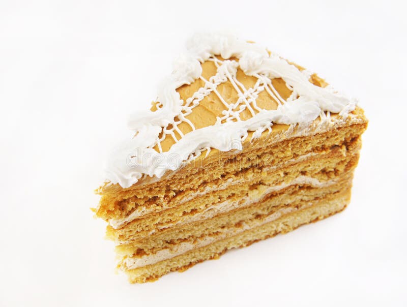 Triangular Cake With Decorative Flower Stock Photo - Image of chocolate ...