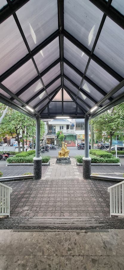 A Triangular Canopy Made of Polycarbonate is in Front of the Entrance ...