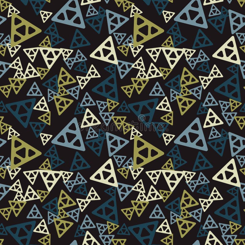 Triangular Chaos Seamless Pattern Stock Vector - Illustration of fabric ...