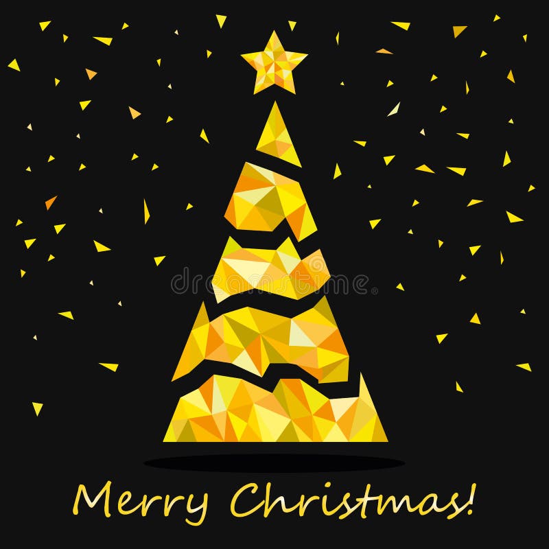 Triangular Christmas tree stock vector. Illustration of celebration ...