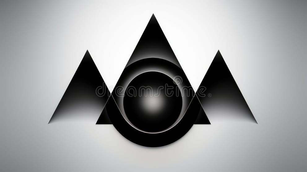 Triangular 3 Circle Arrow Black Stock Illustration - Illustration of direction, visual: 371973103
