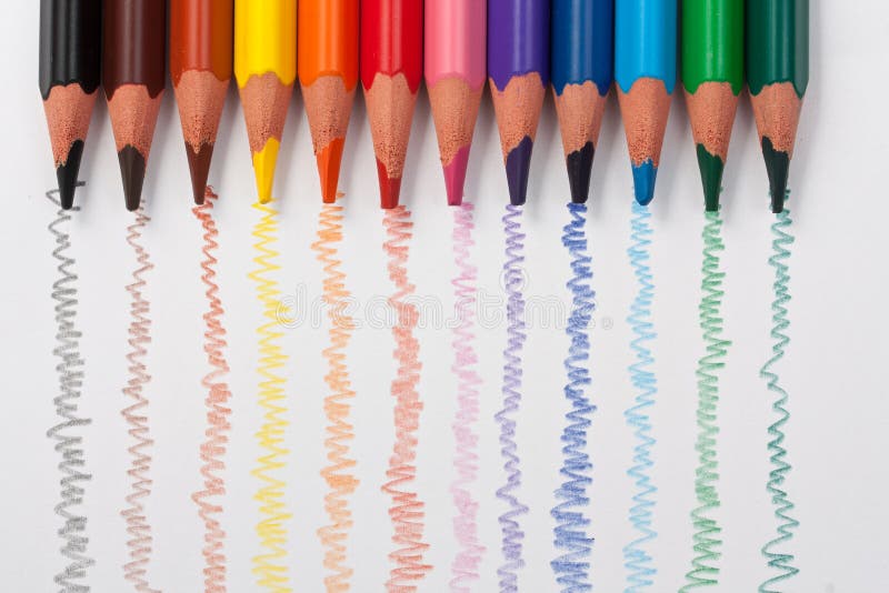 Triangular color pencils stock photo. Image of childhood - 17615826