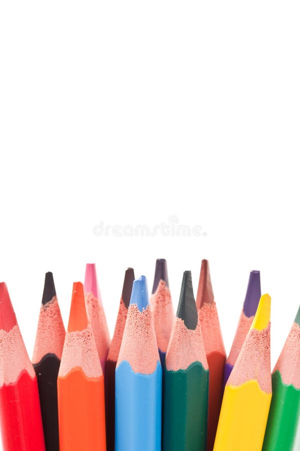 Triangular color pencils stock photo. Image of arrangement - 17615836