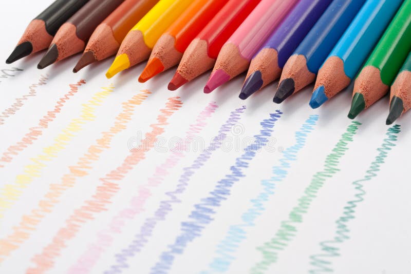 Triangular color pencils stock image. Image of colorful - 17615857