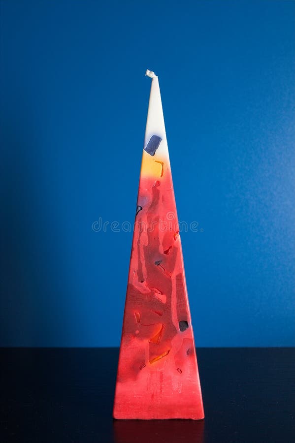 Triangular colored candle stock photo. Image of purity - 1174122