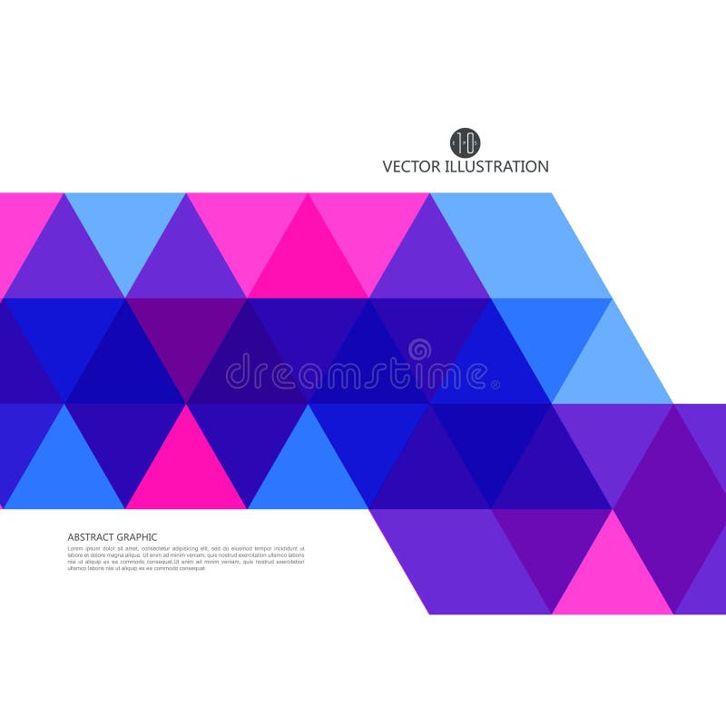 Triangular Composition of Abstract Graphics, Vector Illustration. Stock ...