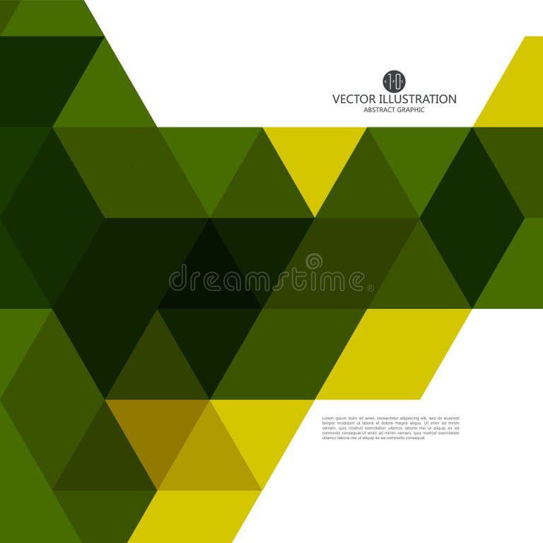 Triangular Composition of Abstract Graphics, Vector Illustration. Stock ...