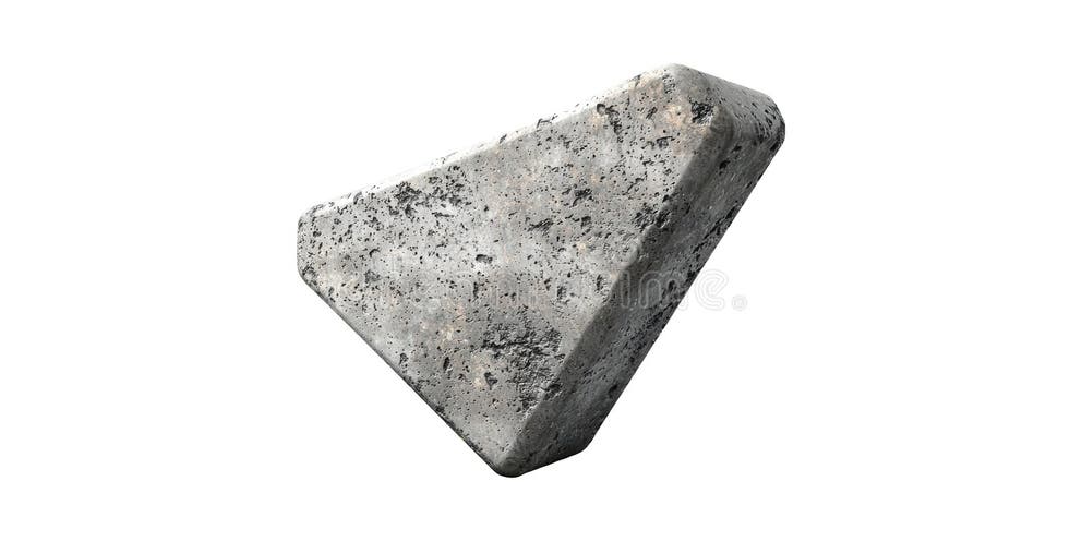 Triangular Concrete Block. Industrial Material for Construction and ...