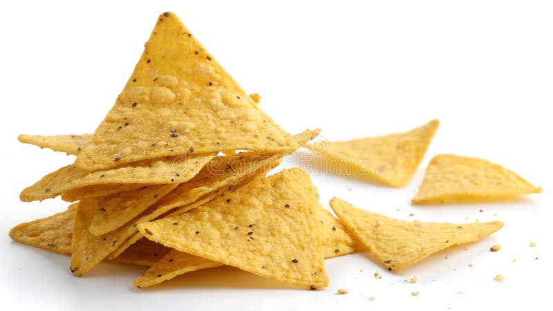 Triangular Corn Chips Snack Arrangement for Party and Sharing Stock ...