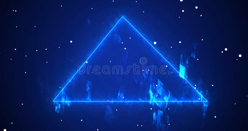 Triangular Cyber Security Big-data Connectivity Fractal Particle Loop. Stock Illustration ...
