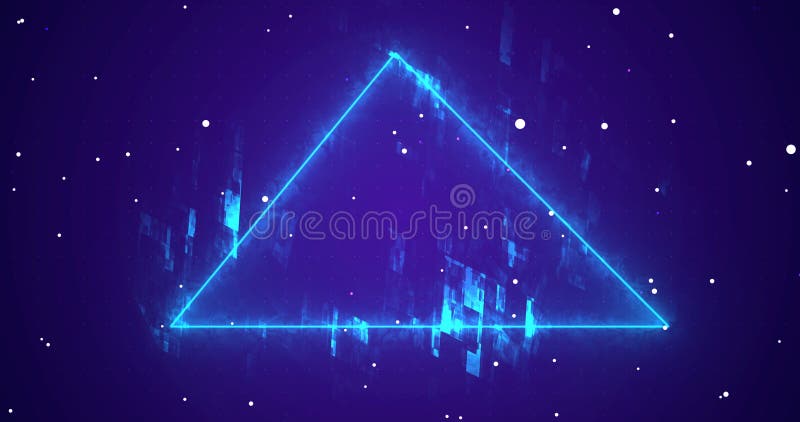 Triangular Cyber Security Big-data Connectivity Fractal Particle Loop. Stock Illustration ...