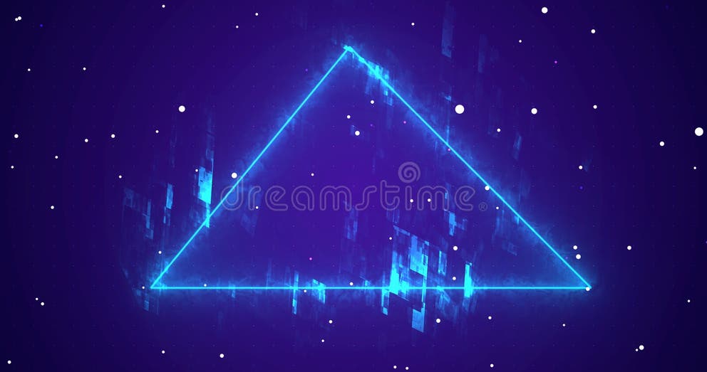 Triangular Cyber Security Big-data Connectivity Fractal Particle Loop. Stock Illustration ...