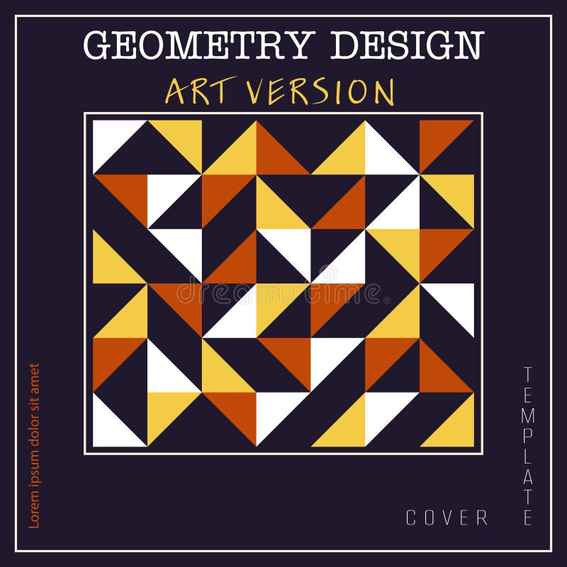 Triangular Design. Layout for a Cover, Booklet, Brochure or Booklet ...