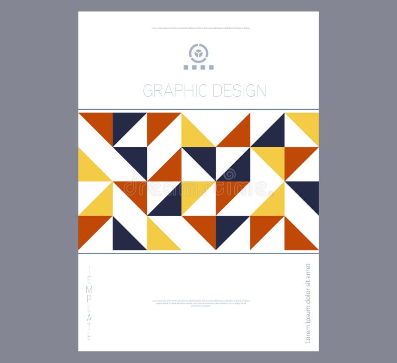 Triangular Design. Layout for a Cover, Booklet, Brochure or Booklet ...