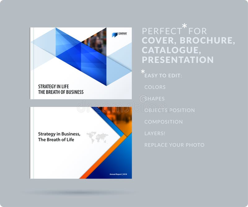 Triangular Design Presentation Template with Colourful Rectangles ...