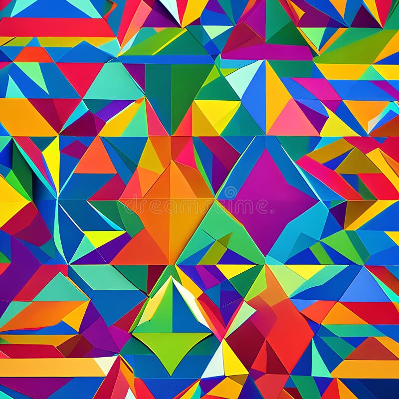 Triangular Dreams: an Image of a Geometric Pattern Created with ...