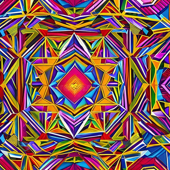 Triangular Dreams: an Image of a Geometric Pattern Created with ...