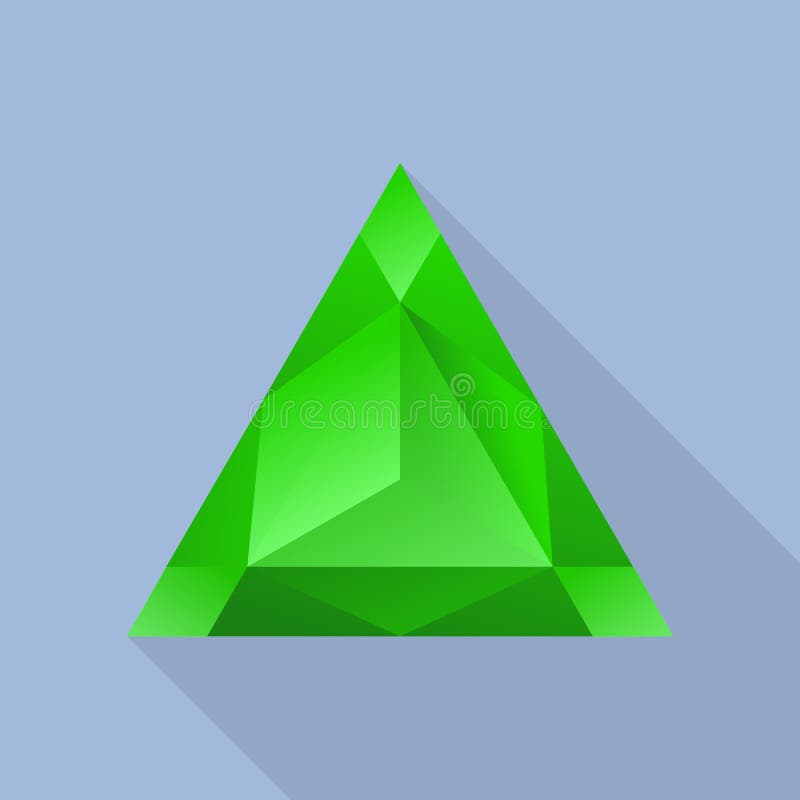 Emerald Cut Flat Style Illustration Stock Vector - Illustration of ...