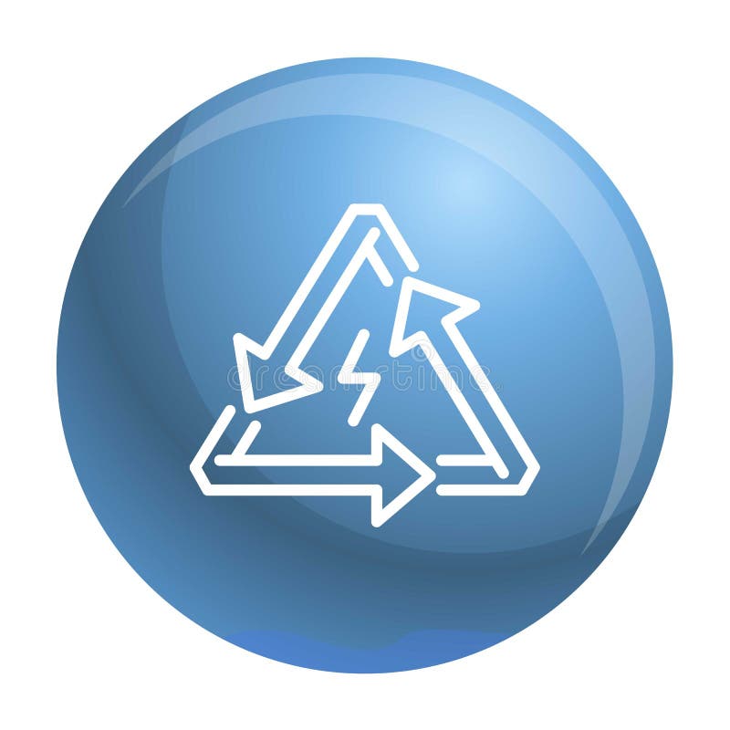 Triangular Energy Arrow Icon, Outline Style Stock Vector - Illustration ...