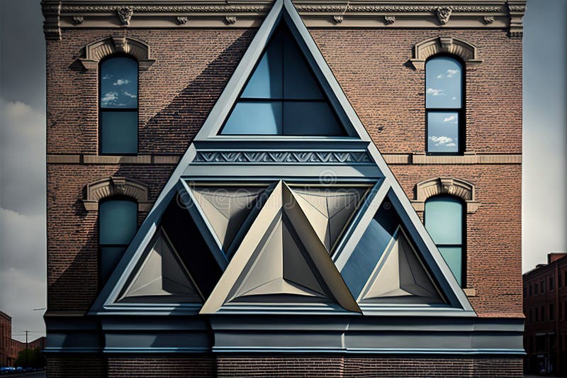Triangular facade stock illustration. Illustration of residential ...