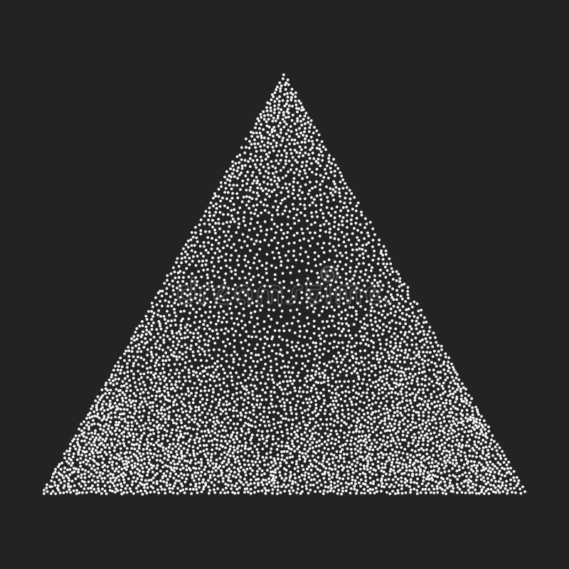 Triangular Figure Made of White Dots Isolated on a Dark Background ...