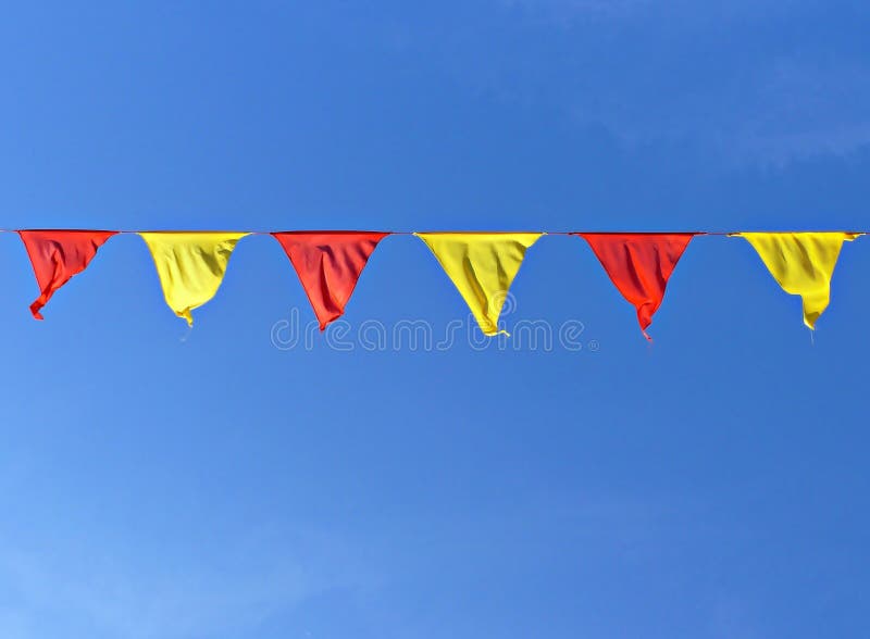 Triangular Flags On String Stock Image Image Of Blue 11068959