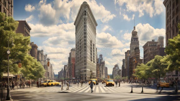 Triangular Flat Iron Building Stock Illustration - Illustration of ...