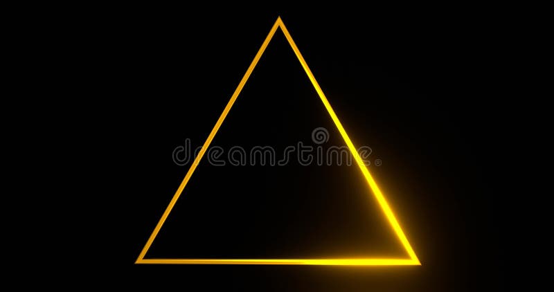 Triangular Frame with Glowing Gold Line Template Stock Footage - Video ...