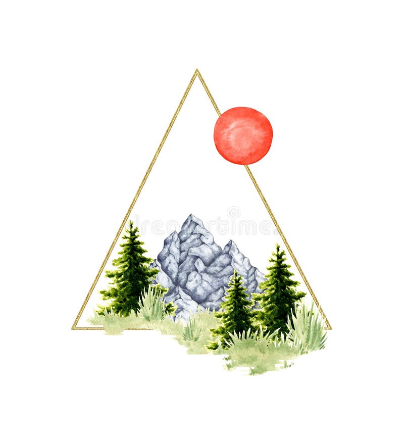 Triangular Spruce Trees Stock Illustrations – 114 Triangular Spruce ...