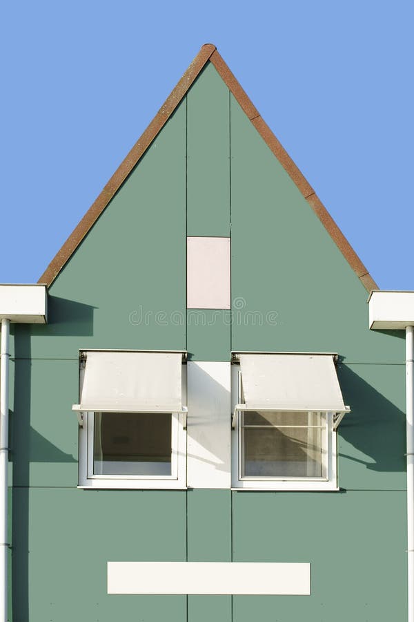 Triangular Gable stock photo. Image of townhouse, modern - 56795040