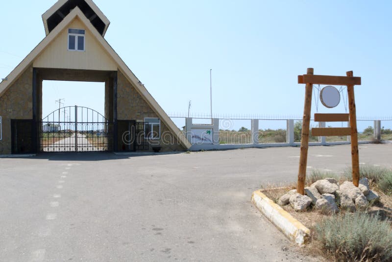 A Triangular Gate Built at the Entrance To the Park Stock Photo - Image ...