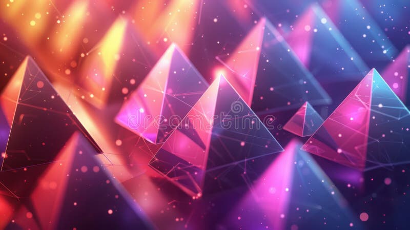 Triangular Geometric 3D Animation Stock Illustration - Illustration of ...