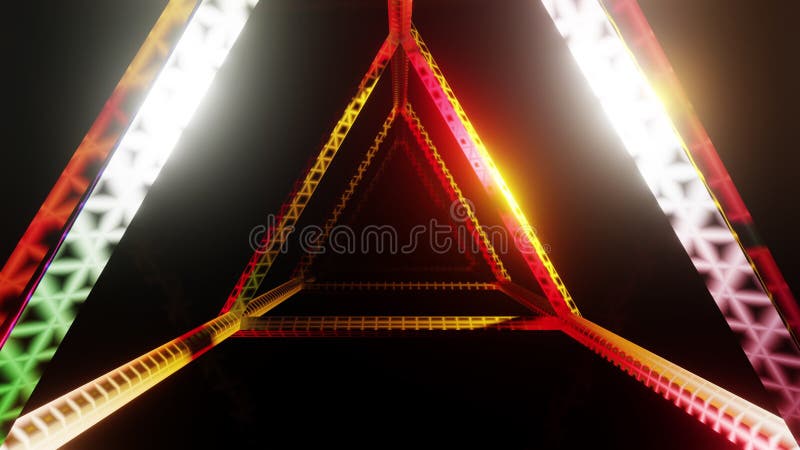 Triangular Geometric Magic Tunnel Rotate Shape Sparkles Colorful and ...
