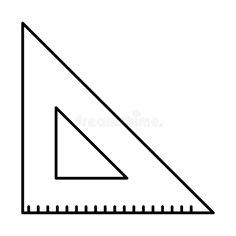 Triangular Rule Icon Vector Stock Vector - Illustration of school ...