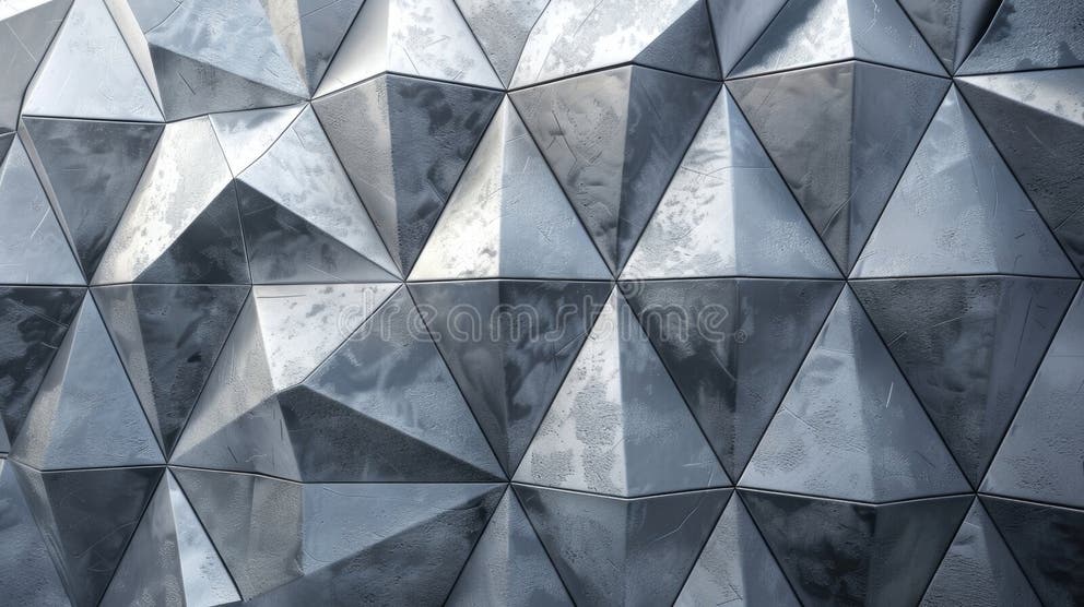 Triangular Geometric Studs with a Hammered Metal Texture Stock Photo ...