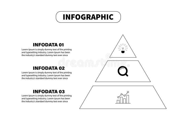 Triangular Geometry Design Infographic Business 3 Options. the Outline ...