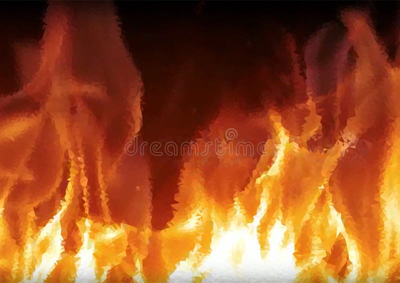 Triangular Grid Background with Fire Pattern Stock Vector ...