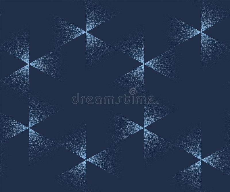 Triangular Grid Geometric Seamless Pattern Trend Vector Blue Abstract ...