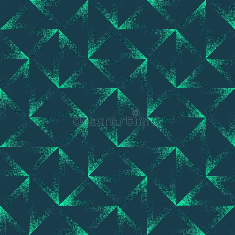 Triangular Grid Modern Geometrical Seamless Pattern Vector Turquoise ...