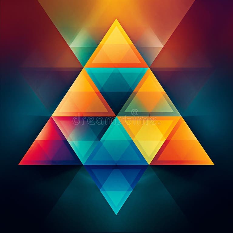Triangular Harmony: Interlocking Triangles Forming a Harmonious Blend ...