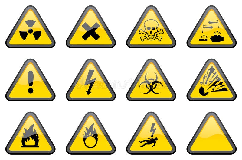 Hazardous Stickers stock vector. Illustration of triangle - 47012305