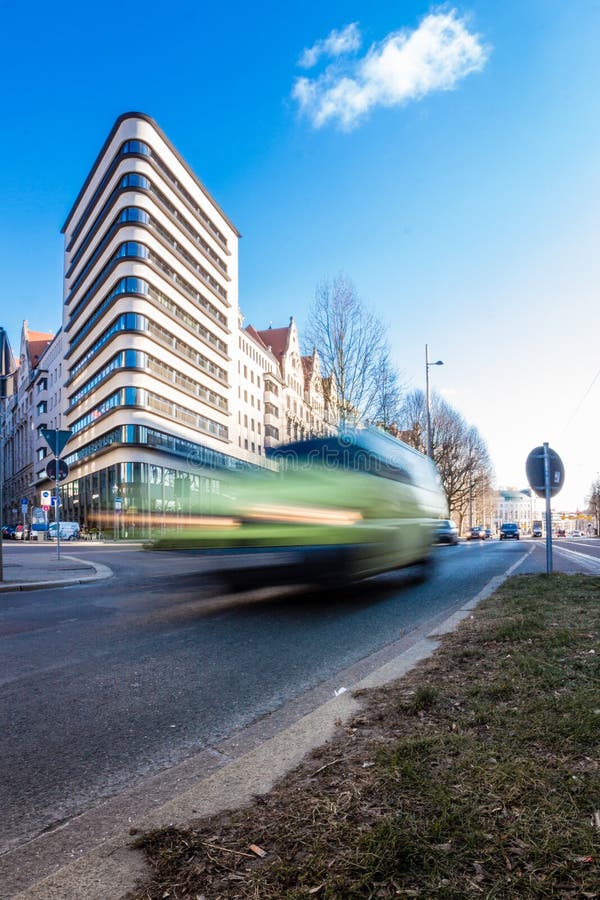 Triangular High-rise Building in Leipzig, Stock Photo - Image of ...