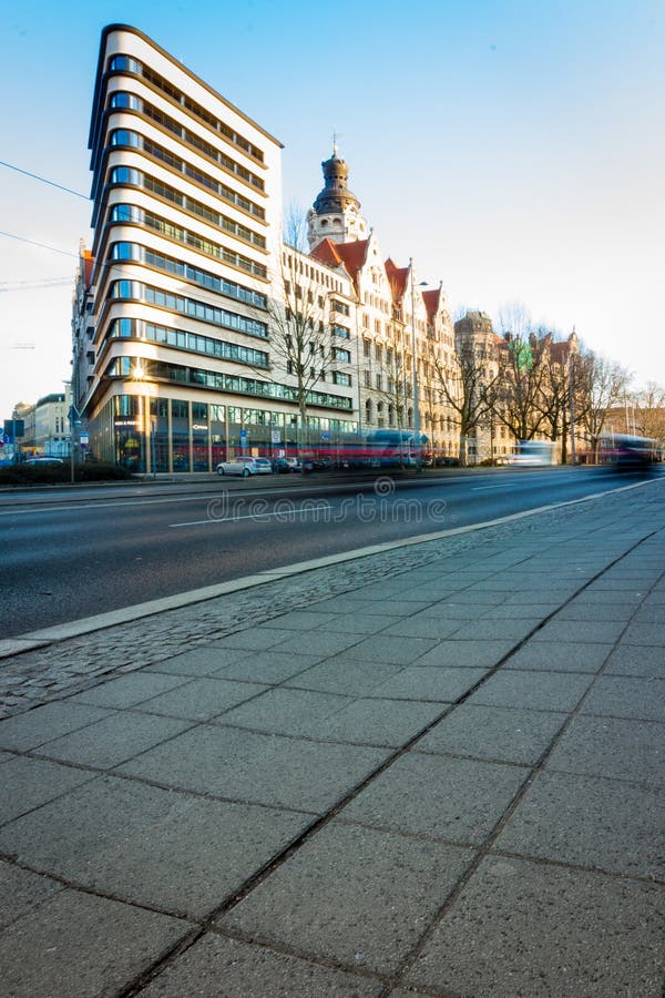 Triangular High-rise Building in Leipzig, Editorial Stock Photo - Image ...