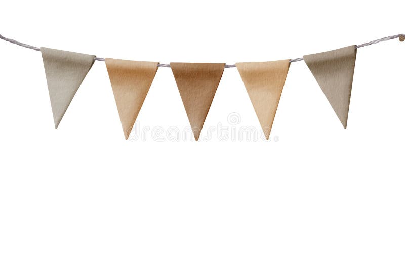 Triangular Holiday Flags with Twisted Gray Rope in Seamless Border As ...