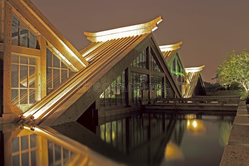 Two Triangular house stock photo. Image of chinese, lighting - 43256430